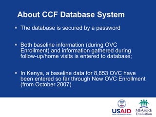 Strengthening Information Systems for Community Based HIV Programs | PPT
