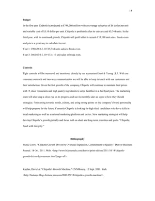 Chipotle Marketing Plan | DOCX