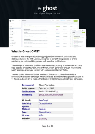 Ghost BLOG CMS Documentation via www.cemates.me | Web Development ...