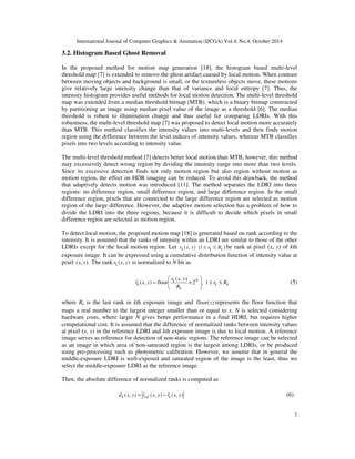 Ghost and Noise Removal in Exposure Fusion for High Dynamic Range Imaging | PDF
