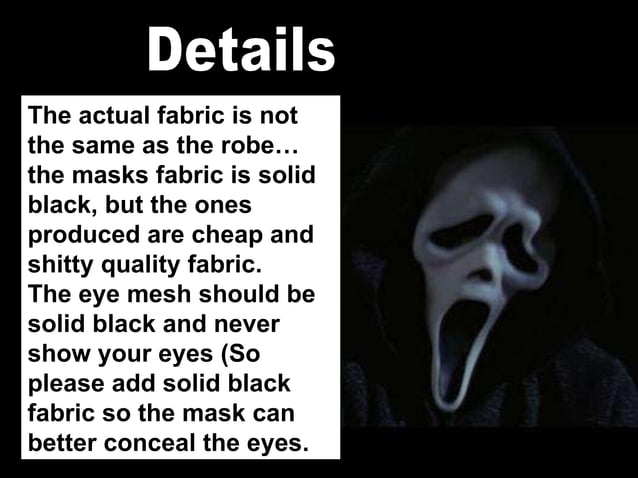Ghostface costume | PPT
