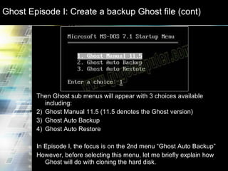 Ghost Framework For Computer Backup | PPT