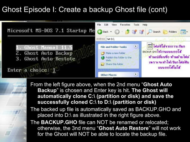 Ghost Framework For Computer Backup | PPT