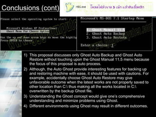 Ghost Framework For Computer Backup | PPT