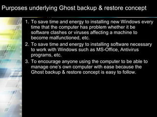 Ghost Framework For Computer Backup | PPT