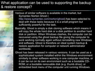 Ghost Framework For Computer Backup | PPT