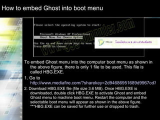 Ghost Framework For Computer Backup | PPT