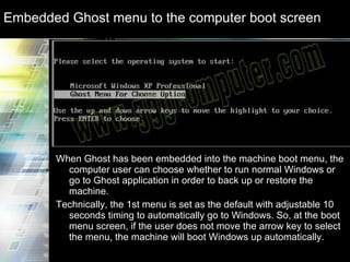 Ghost Framework For Computer Backup | PPT