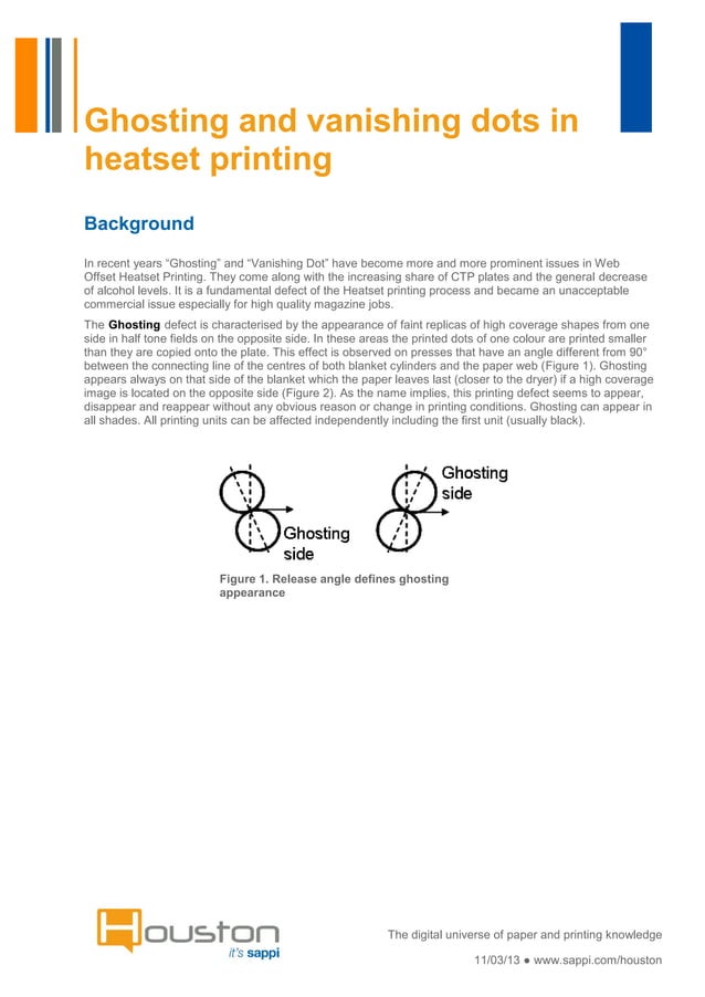 Ghosting and vanishing dots in heatset printing | PDF
