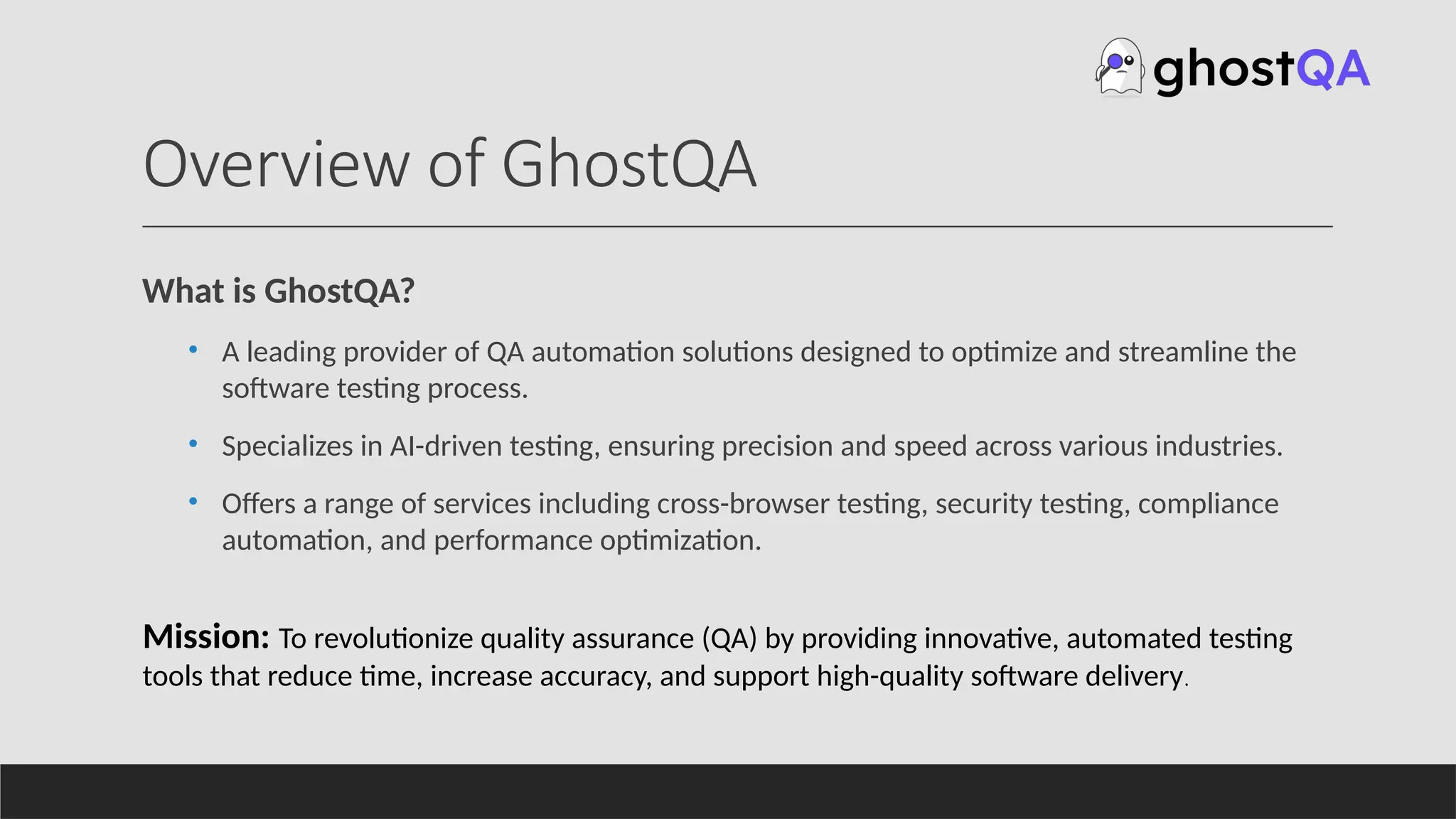 GhostQA - Revolutionizing QA Automation.pptx GhostQA - Revolutionizing QA Automation.pptx