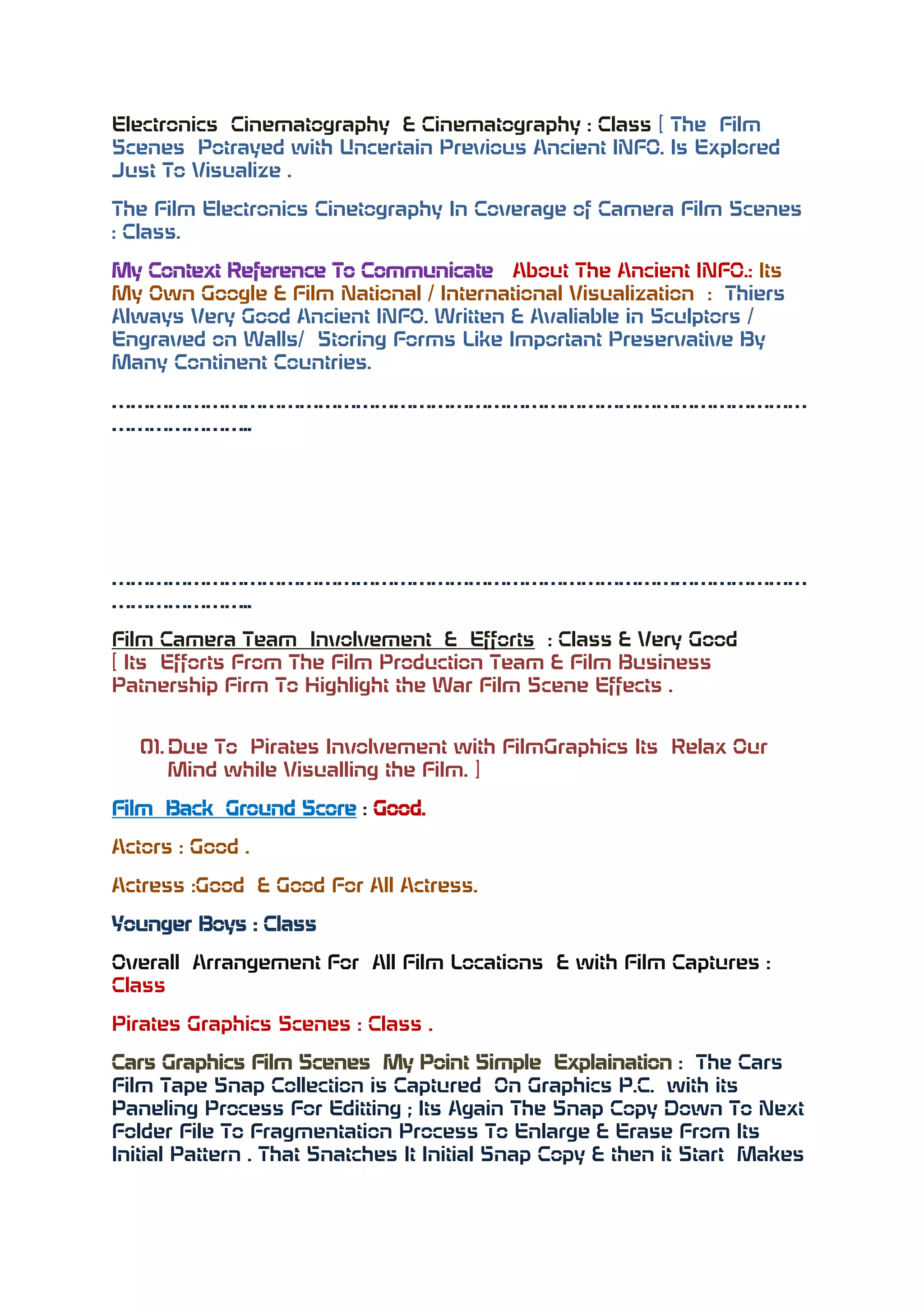 Ghost rider english film reveiw | DOCX