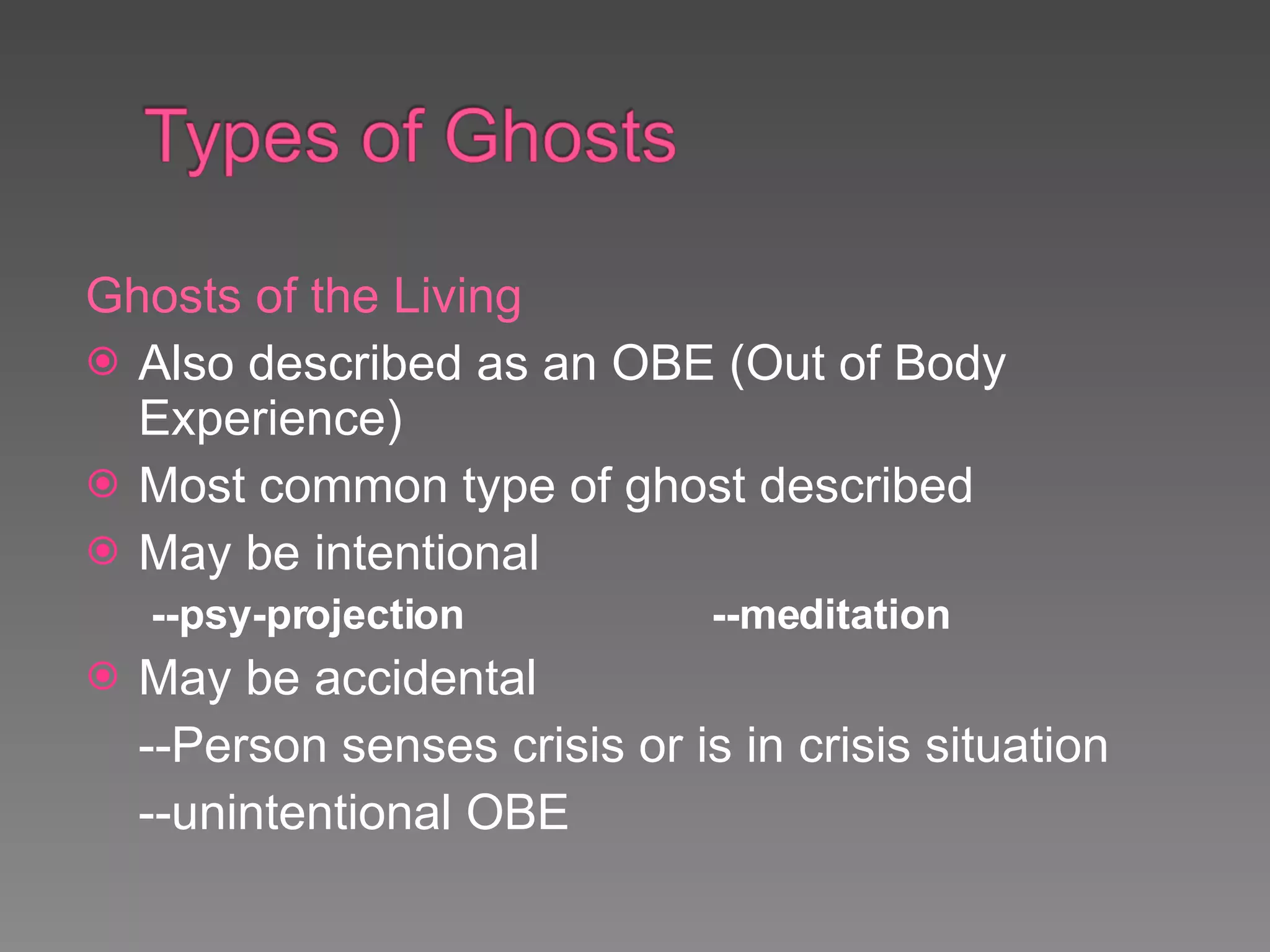 Ghosts In History | PPT