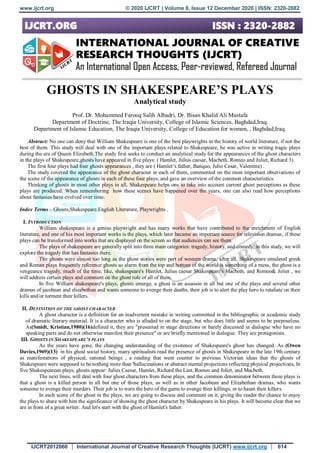 Ghosts in shakespear plays | PDF | Theater | Fine Art