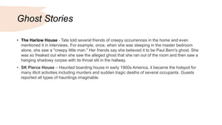 Ghost Stories Research | PPTX | Death, Injury, or Military Conflict ...
