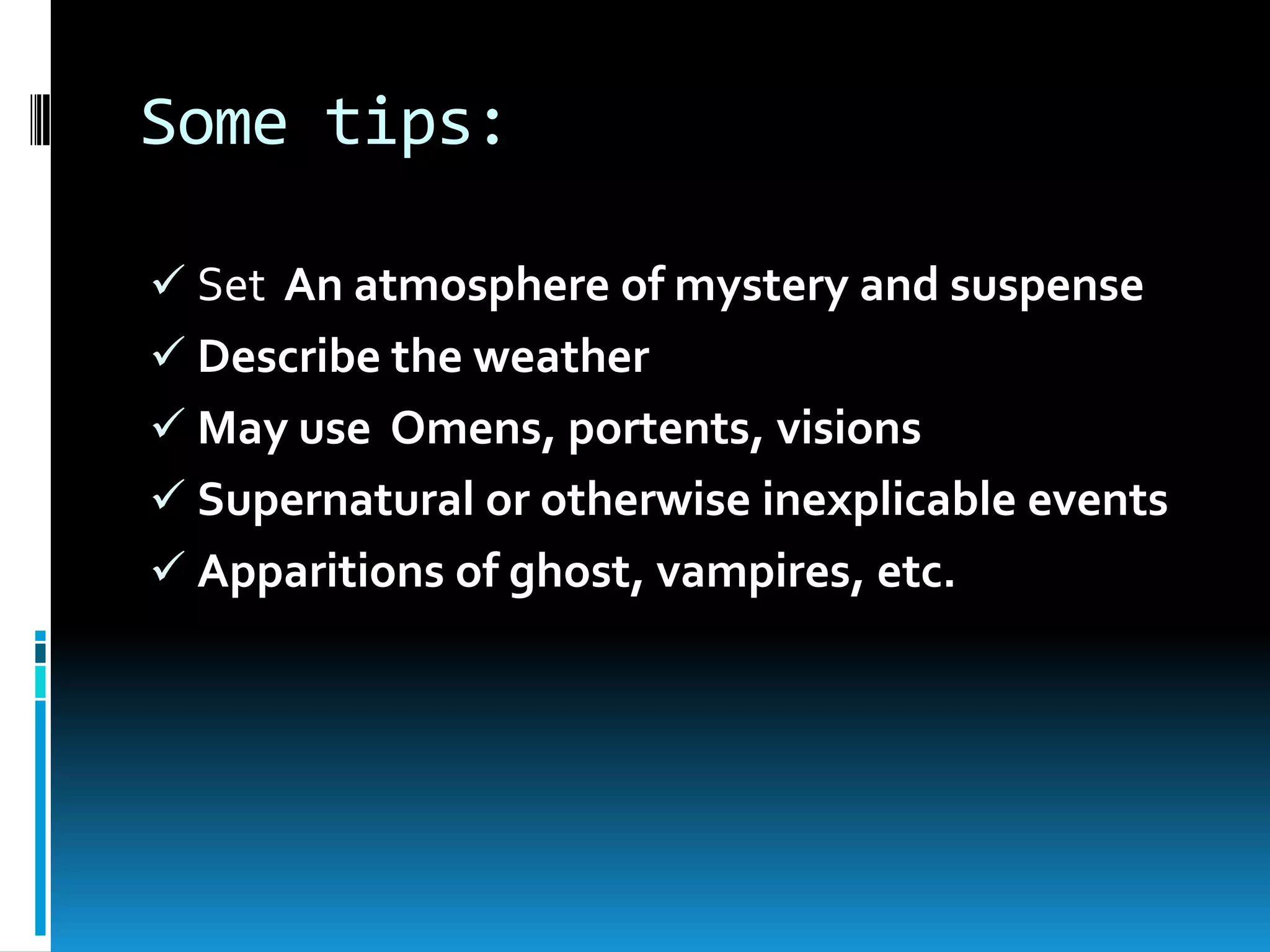 Ghost stories vocabulary and useful expressions[1] | PPTX