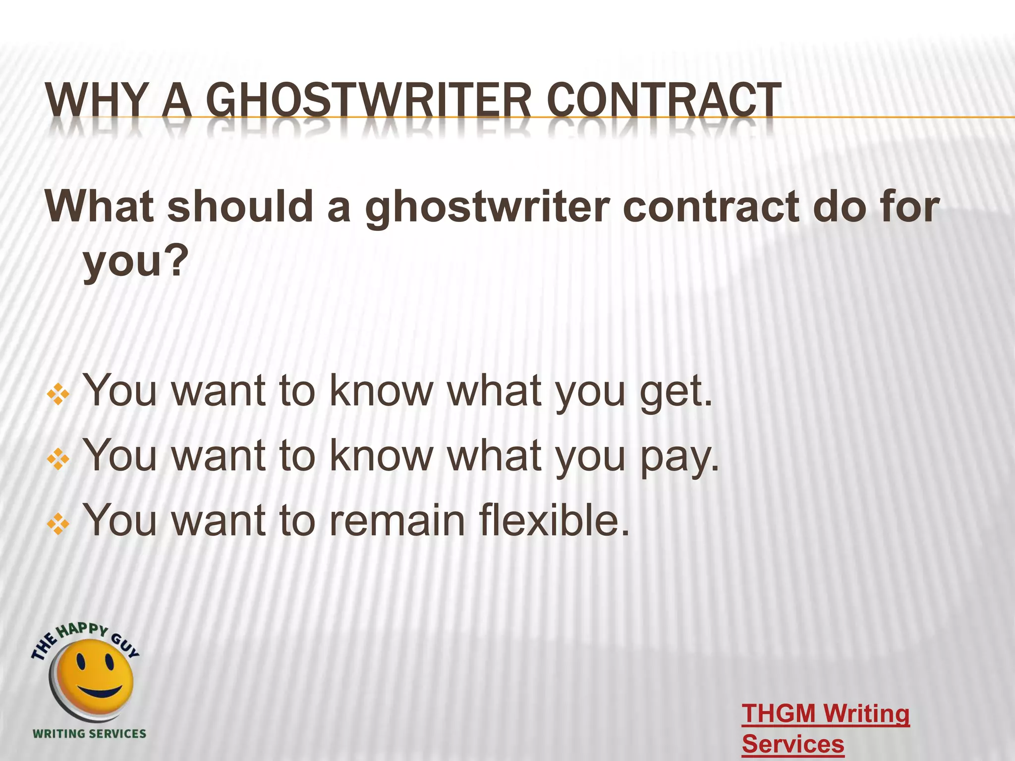 Ghostwriting contracts | PPT