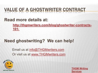Ghostwriting contracts | PPT