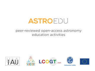 IAU astroEDU: an open-access platform for peer-reviewed astronomy education activities | PDF ...