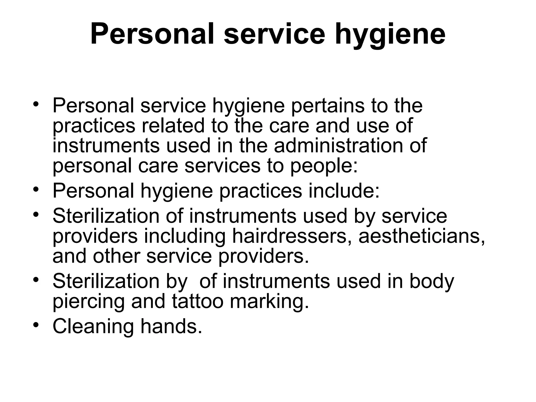 General Hygienic Practices | PPT