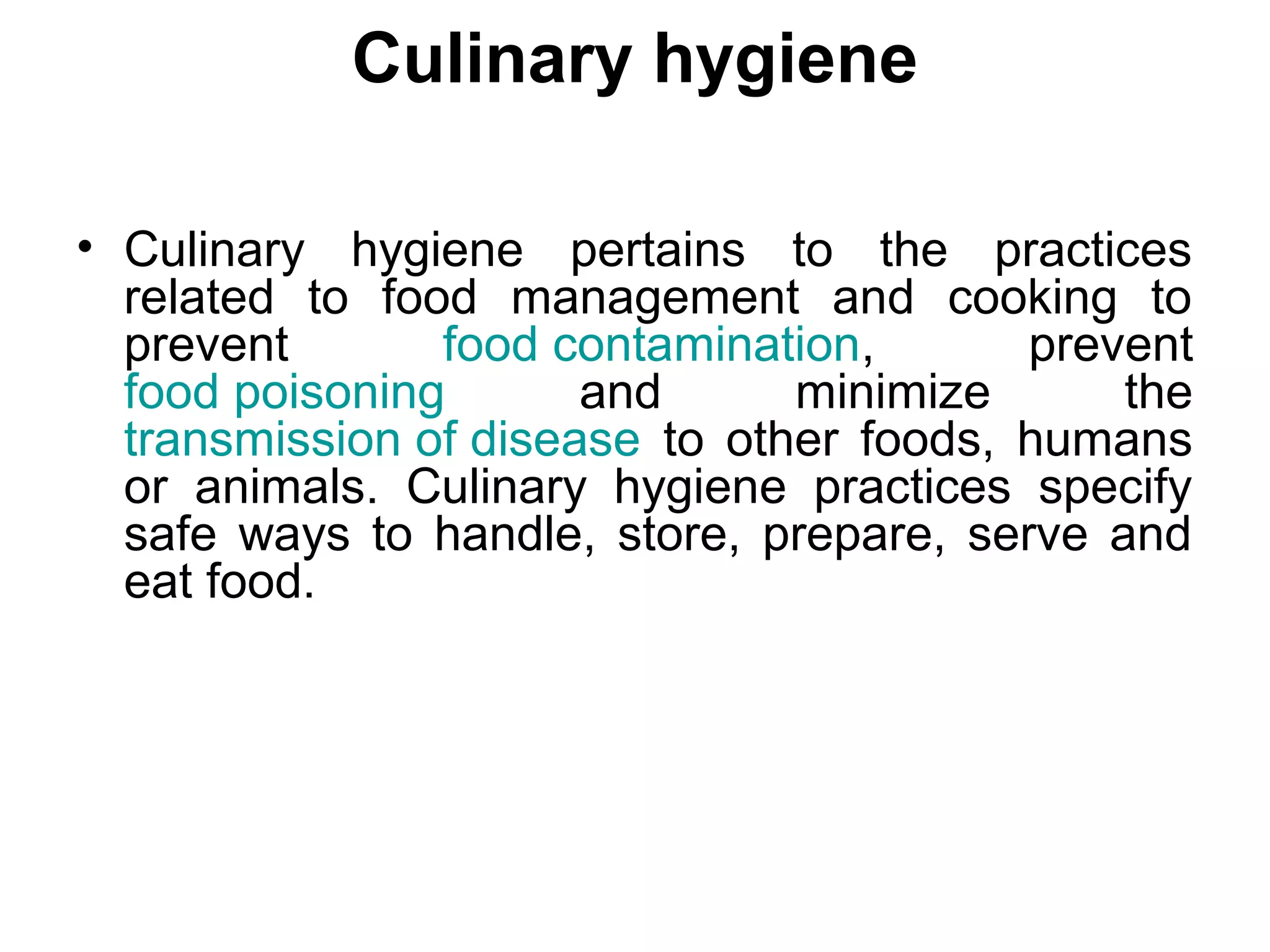 General Hygienic Practices Ppt