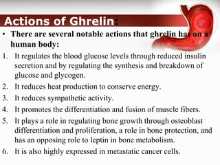 Ghrelin and Leptin hormones | PPTX