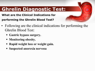 Ghrelin and Leptin hormones | PPTX