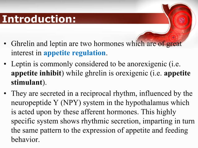 Ghrelin and Leptin hormones | PPTX