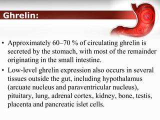 Ghrelin and Leptin hormones | PPTX