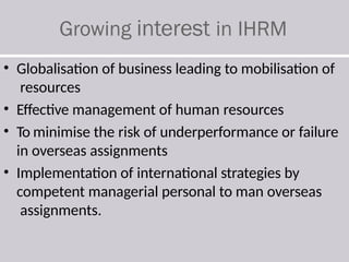 Ghrm need,objectives,importance,model and reasons for growing interest ...