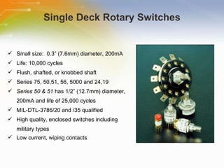 Rotary and Key Lock Switches | PPT | Radio Control | Hobbies & Interests