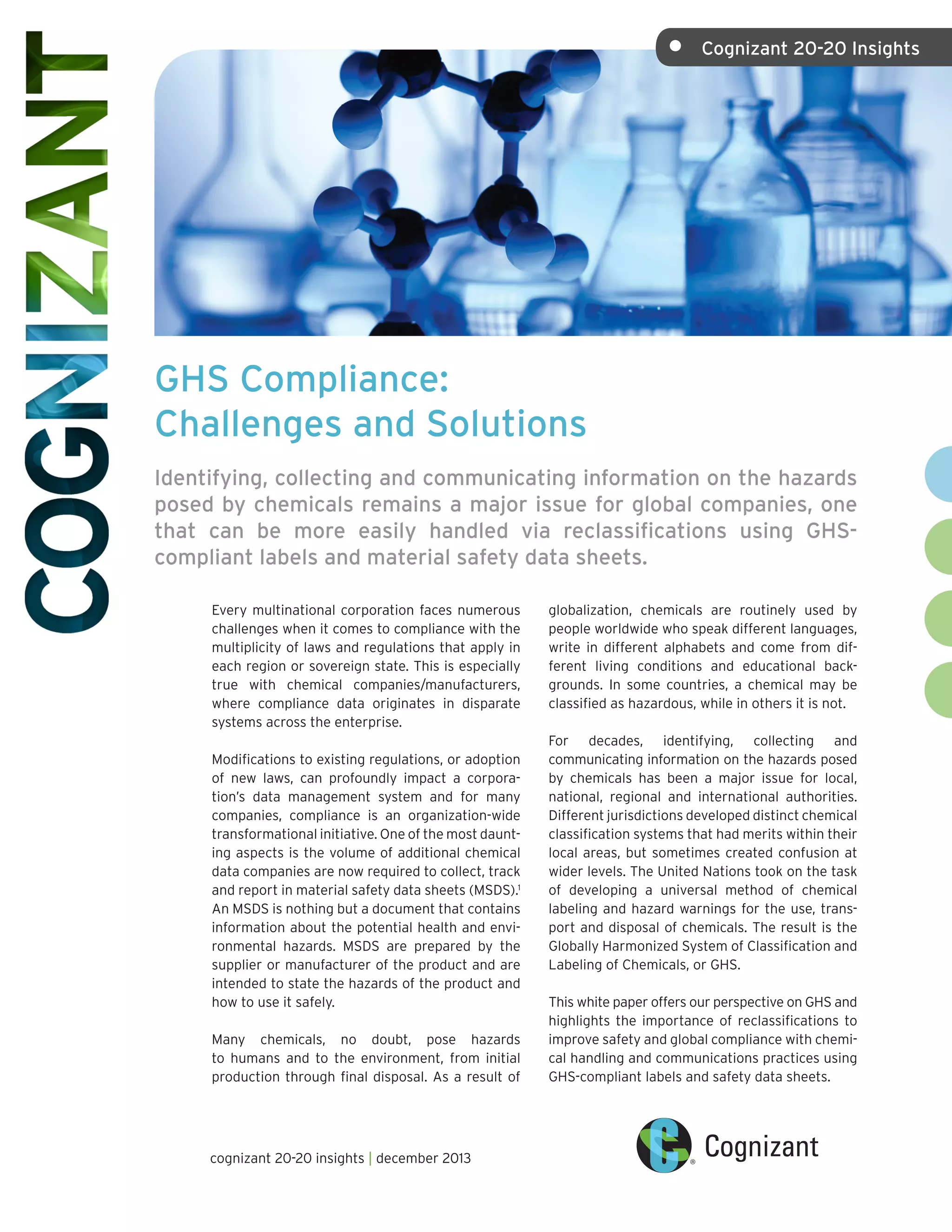GHS Compliance: Challenges and Solutions | PDF