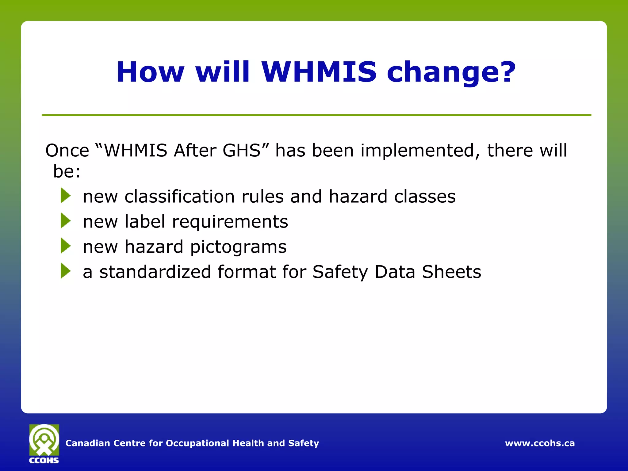 WHMIS After GHS for Employers | PDF
