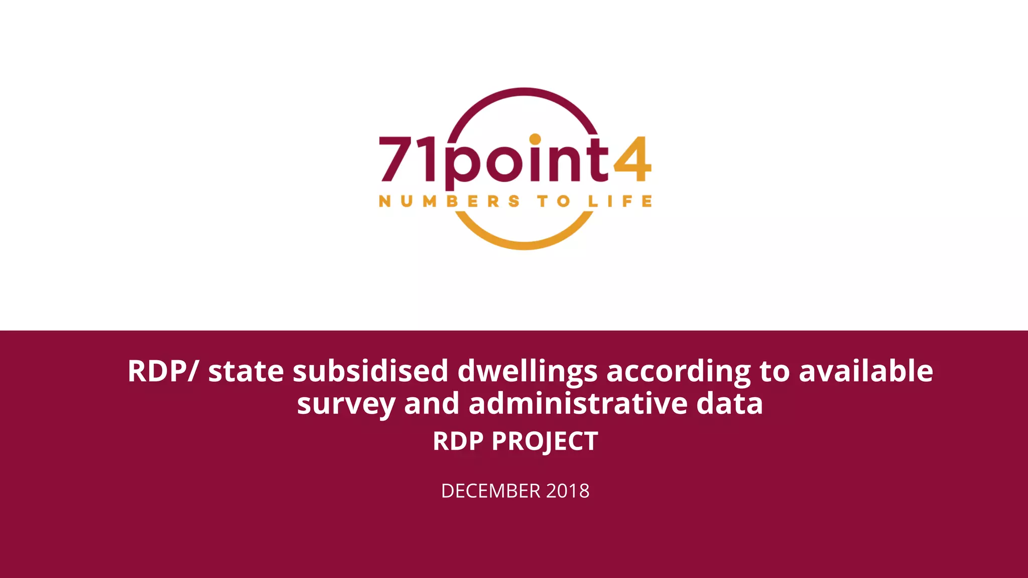 RDP Housing in South Africa - A look at the numbers | PDF