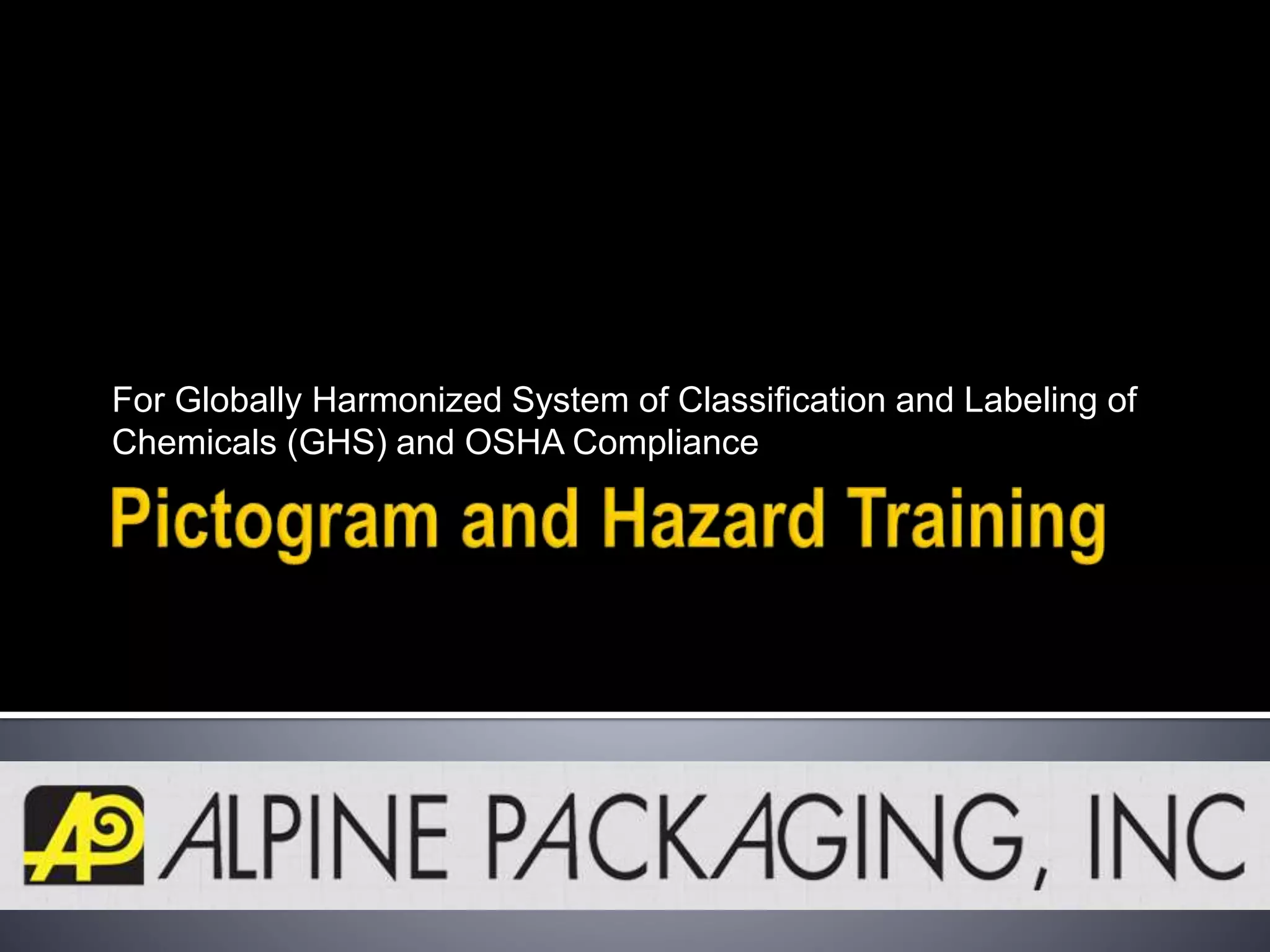 GHS Labeling Pictogram & Hazard Training | PPTX