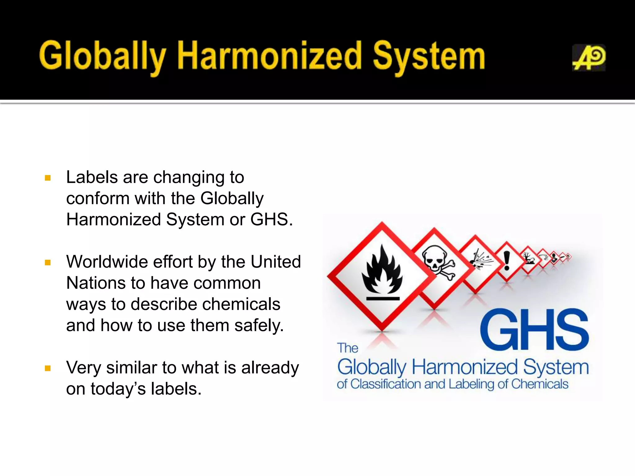 GHS Labeling Pictogram & Hazard Training | PPTX