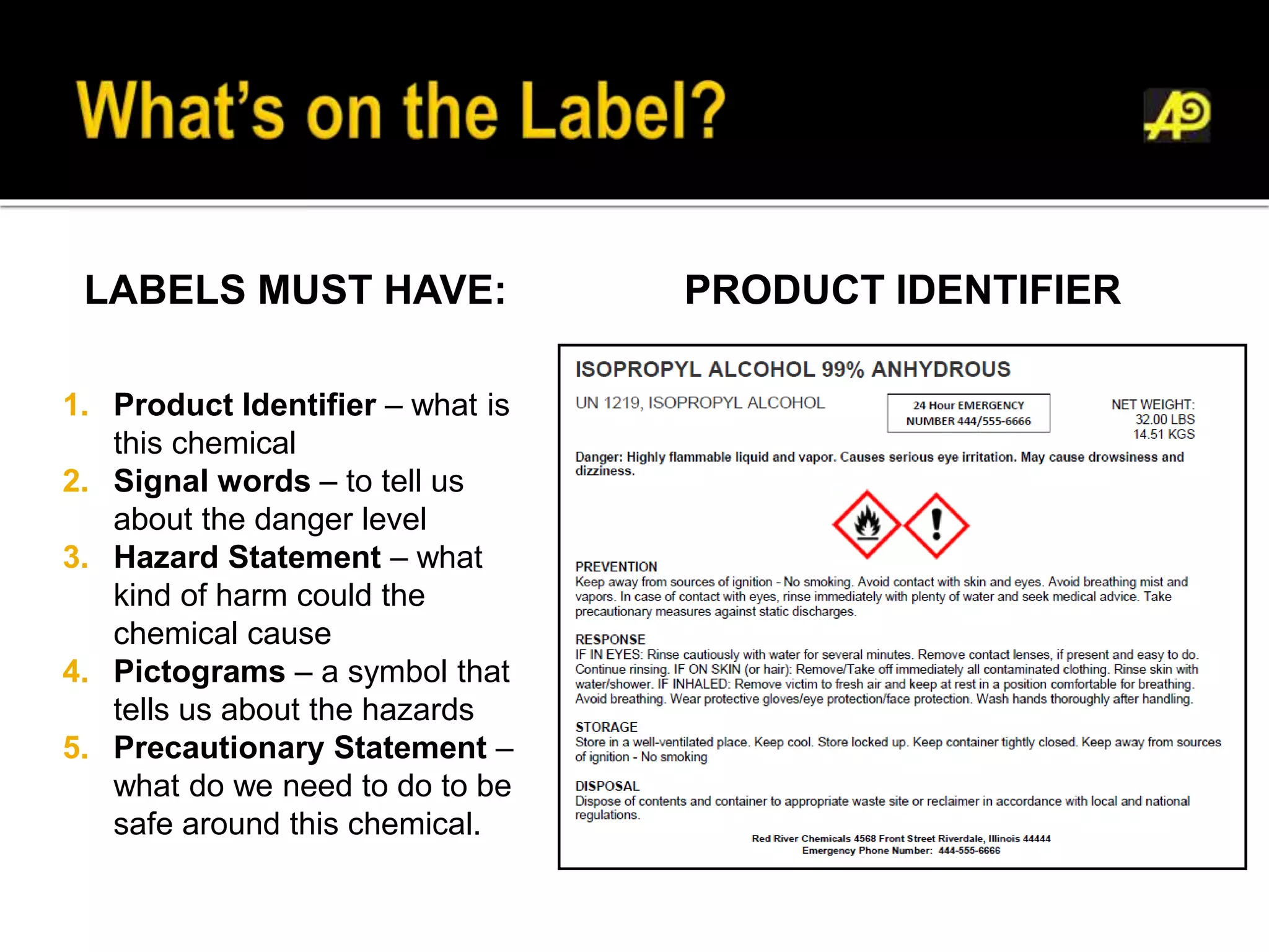 GHS Labeling Pictogram & Hazard Training | PPTX