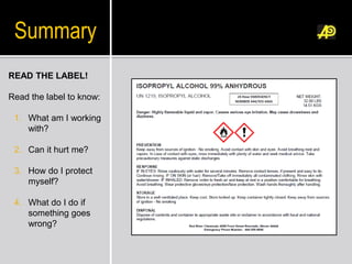 GHS Labeling Pictogram & Hazard Training | PPTX
