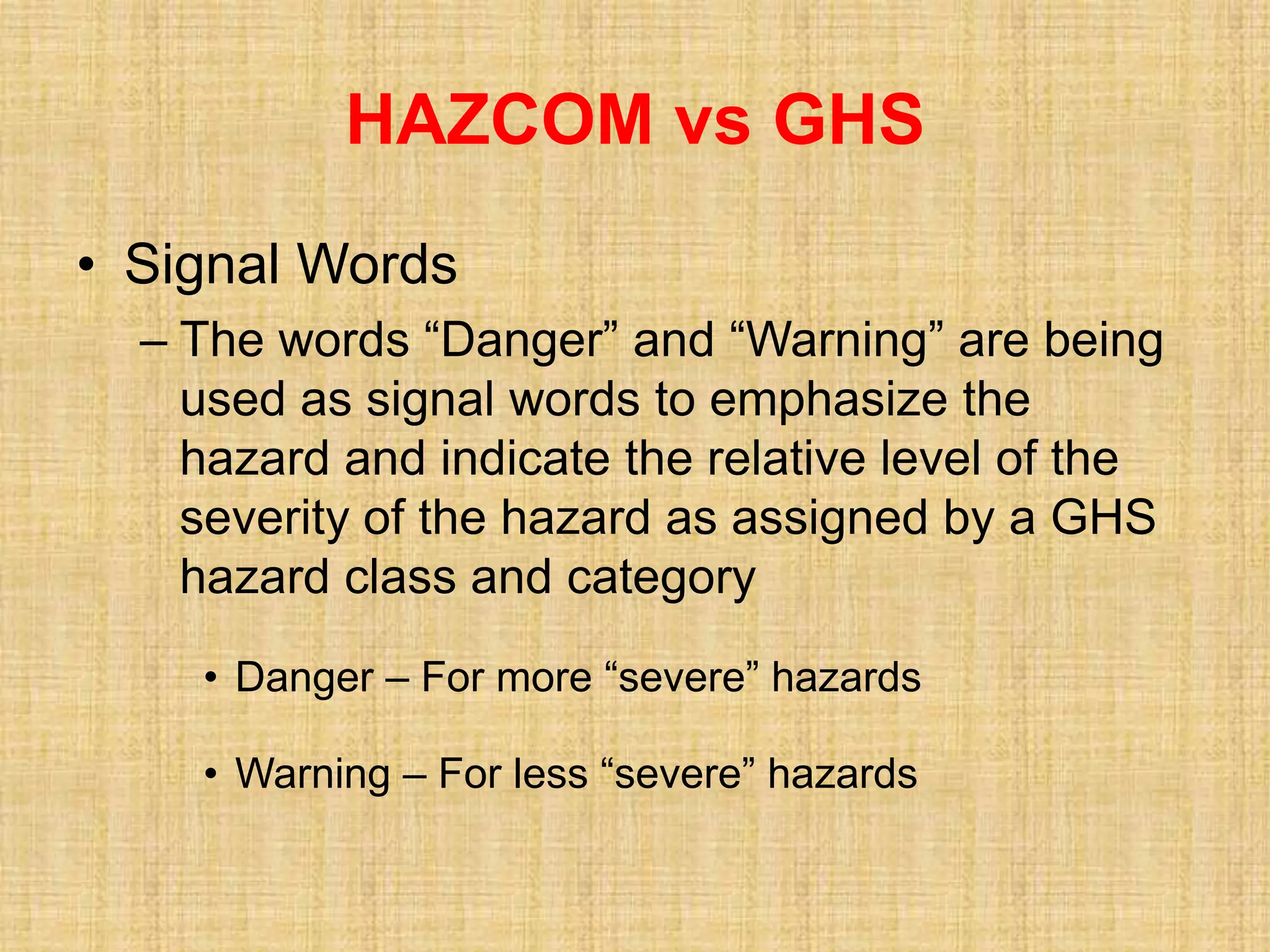 GHS presentation | PPTX