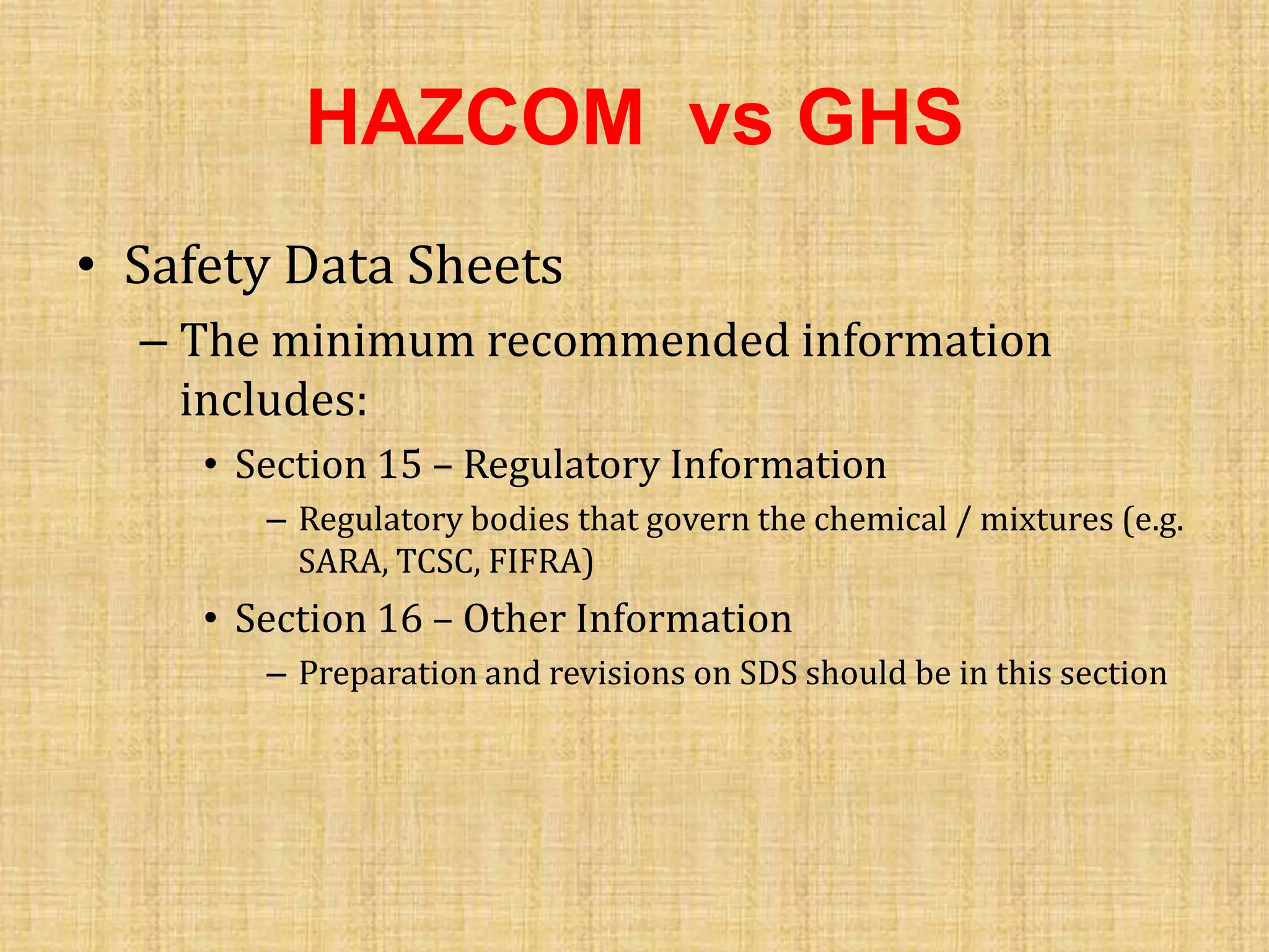 GHS presentation | PPTX