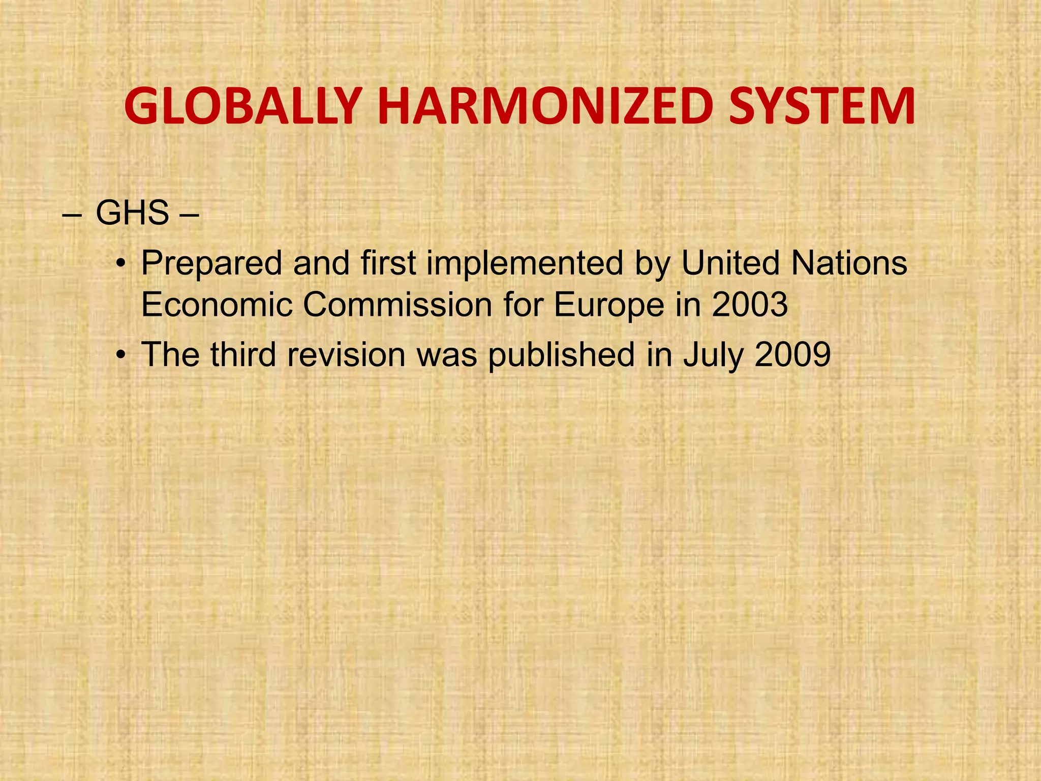 GHS presentation | PPTX