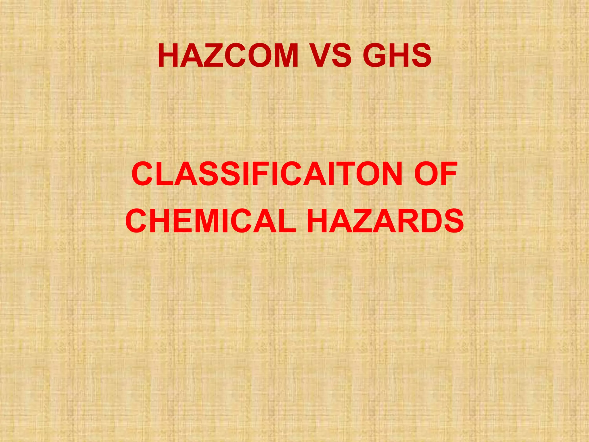 GHS presentation | PPTX