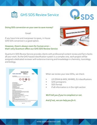 GHS review service brochure | PDF