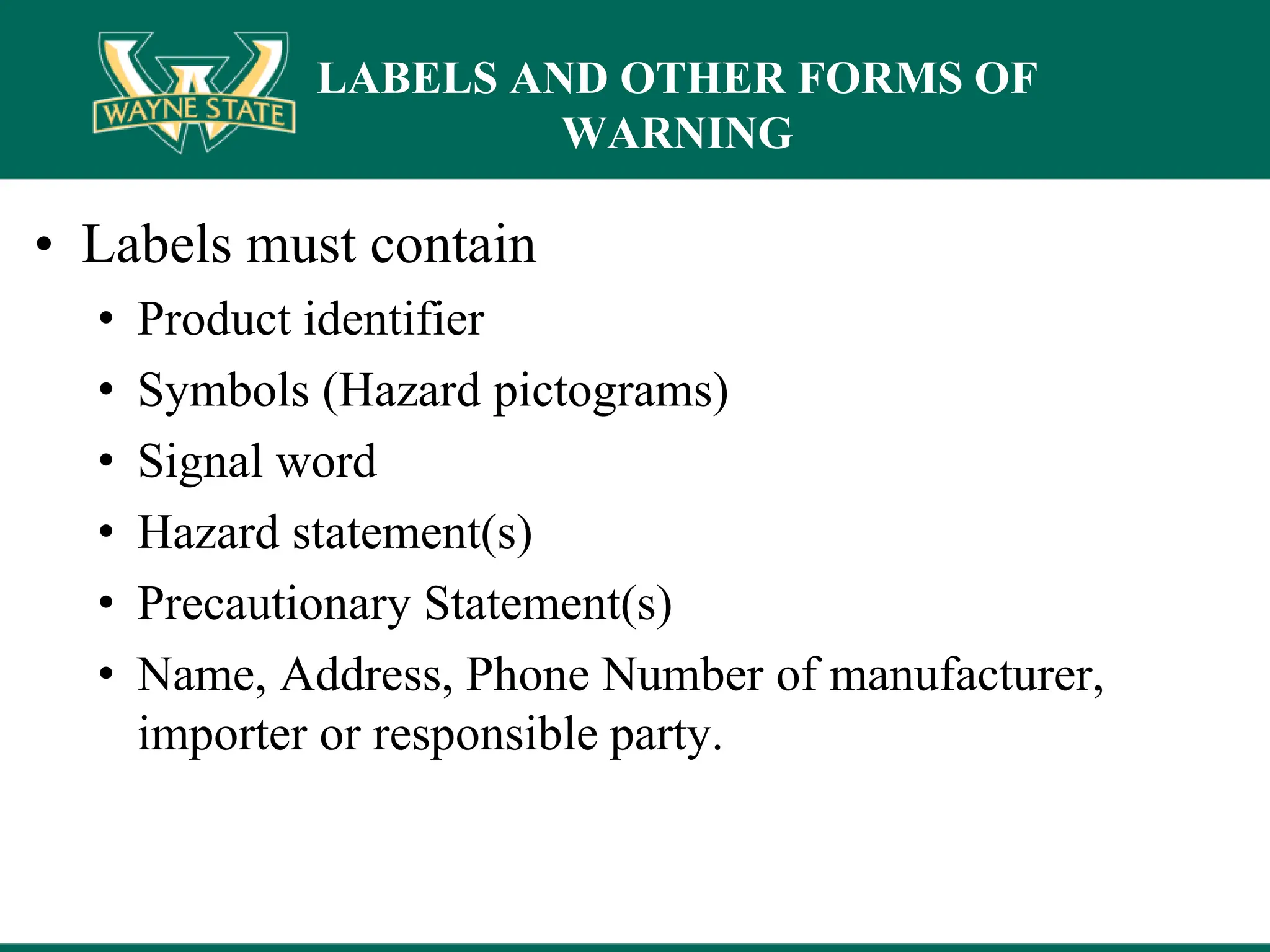 Ghs Training Hazard Communication Material Pptx