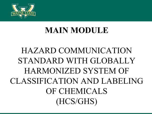 GHS Training & hazard communication material | PPTX