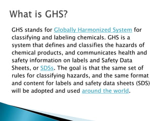 Ghs training for all sckmc staff | PPTX