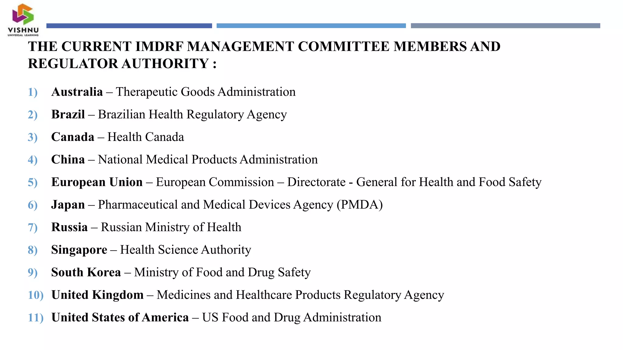 International Medical Device Regulators Forum | PPTX