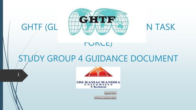 Ghtf study group 4 | PPTX