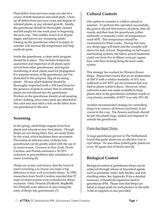 Greenhouse IPM: Sustainable Thrips Control | PDF