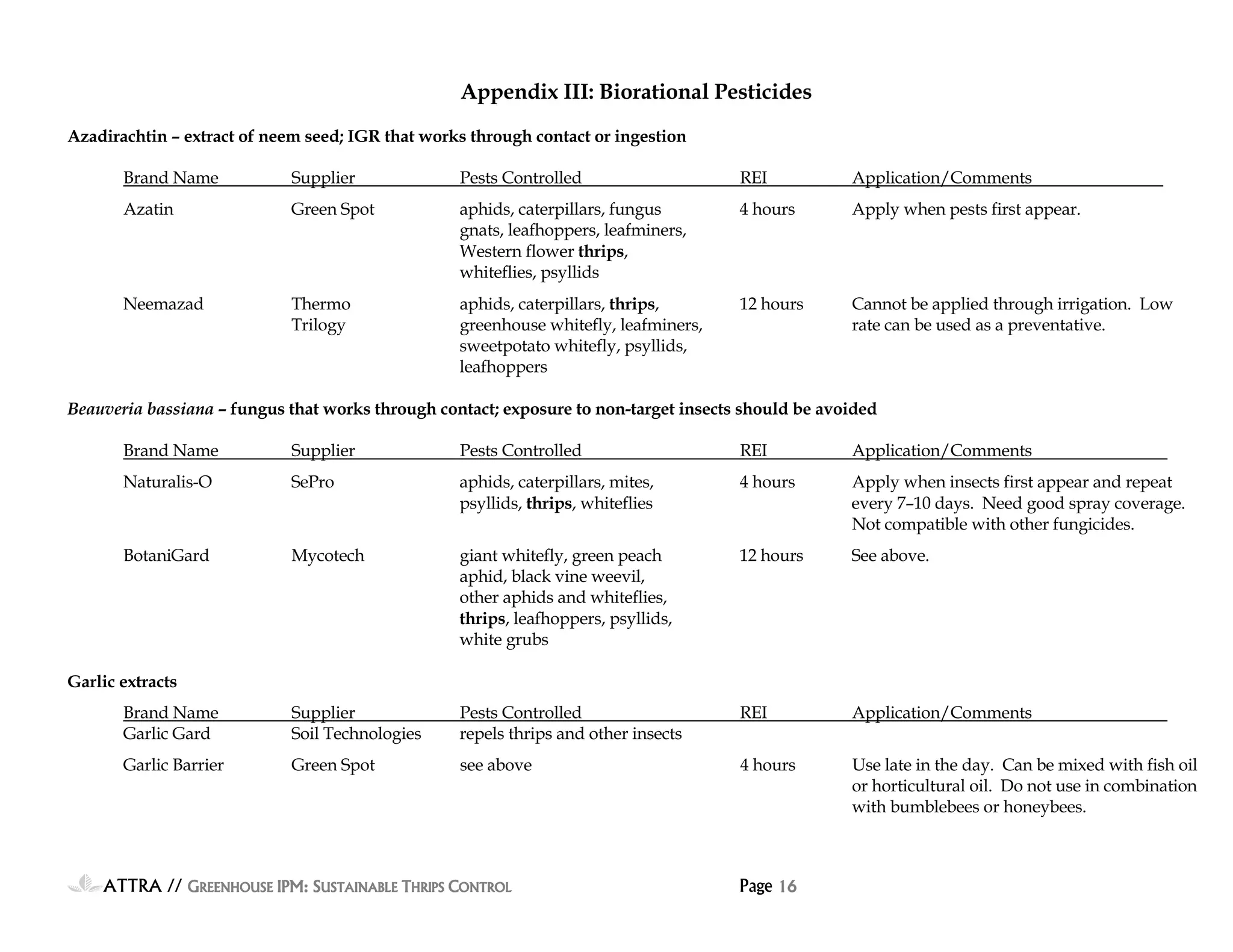 Greenhouse IPM: Sustainable Thrips Control | PDF