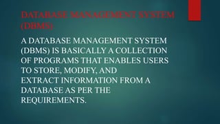 RDBMS & DBMS | PPT